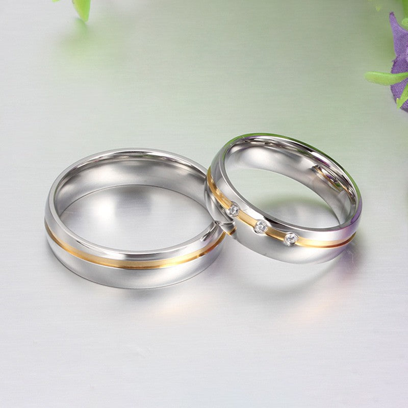 Silver Couples Promise Rings Sets Stainless&Titanium Steel Rings – Findurings