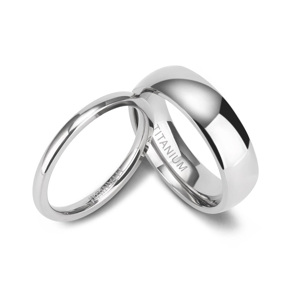 Simple Couple rings White High Polished – Findurings