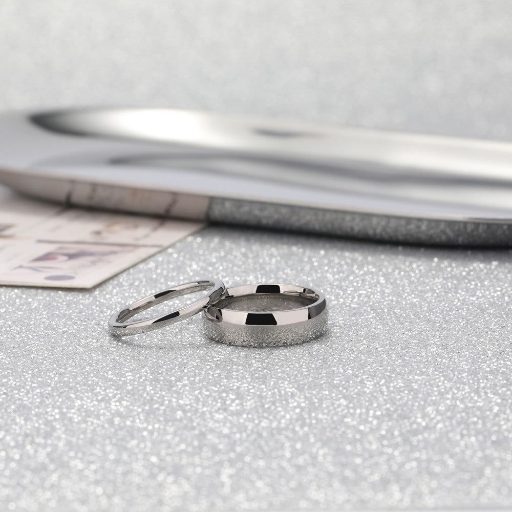 Simple Couple rings White High Polished – Findurings