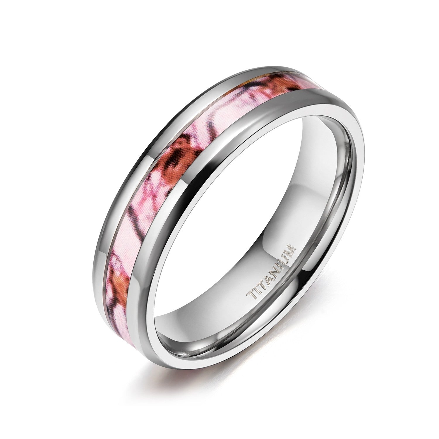 Pink Camo Wedding Rings